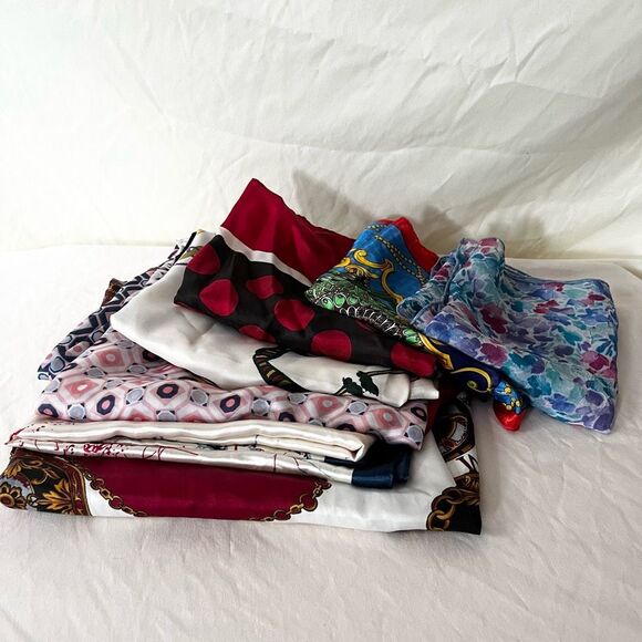 Vintage | Accessories | Vintage Modern Square Scarf Lot Of 7 Floral ...